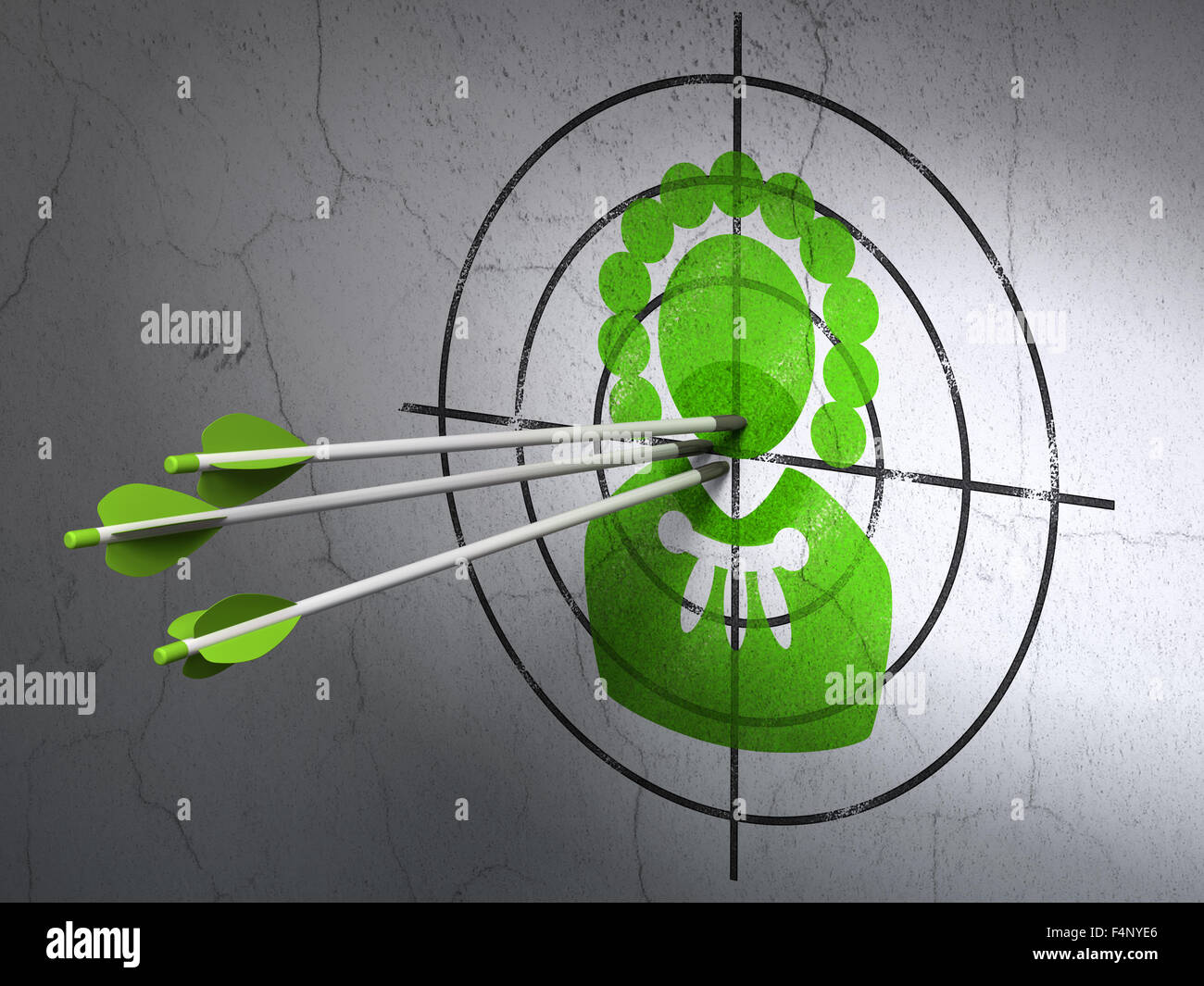 Law concept: arrows in Judge target on wall background Stock Photo - Alamy