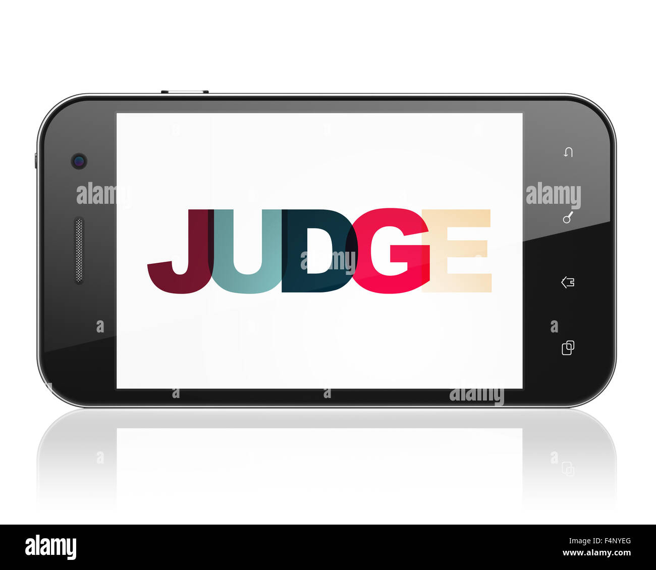 Law concept: Smartphone with Judge on display Stock Photo - Alamy