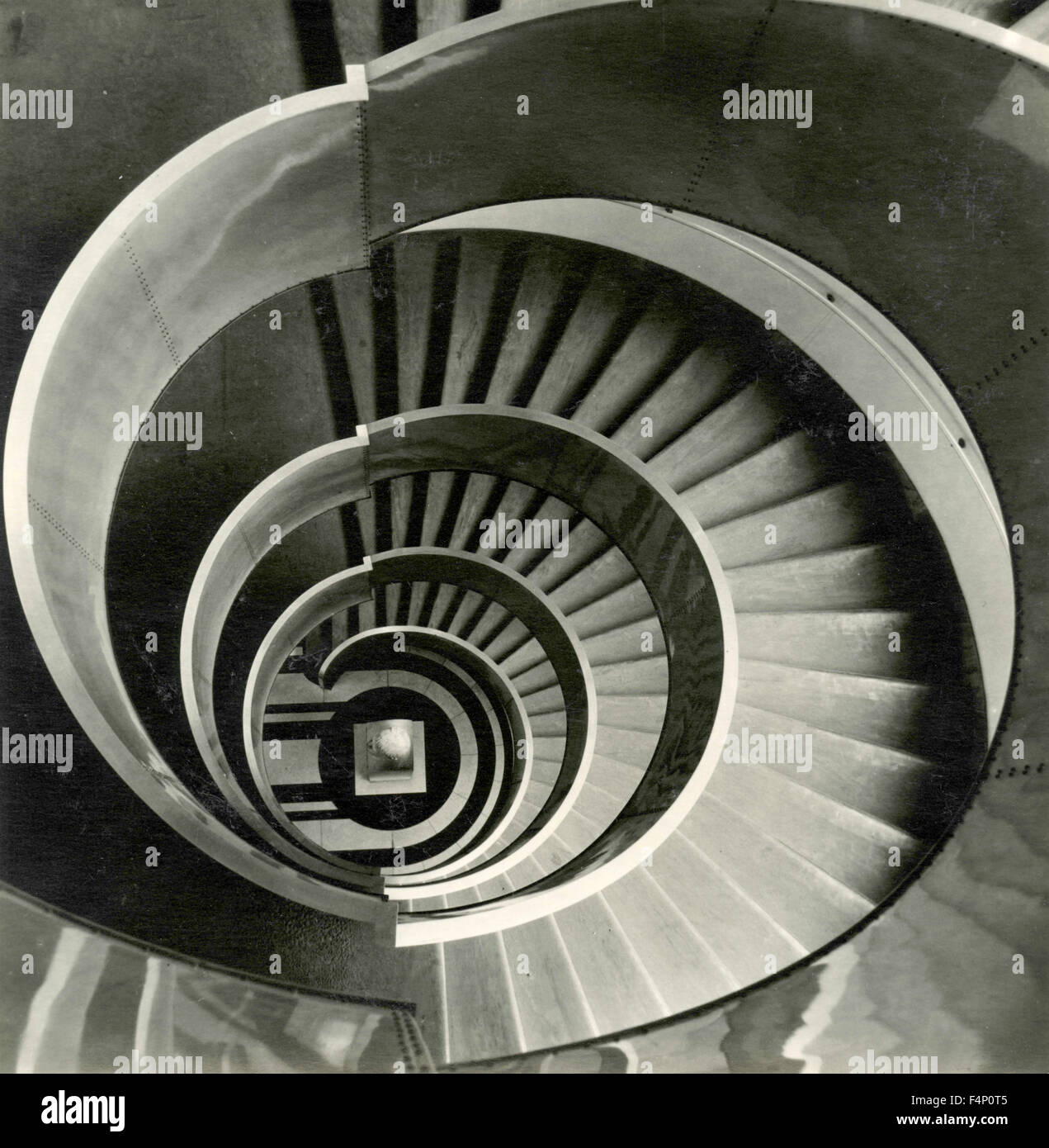 A spiral staircase from above Stock Photo - Alamy