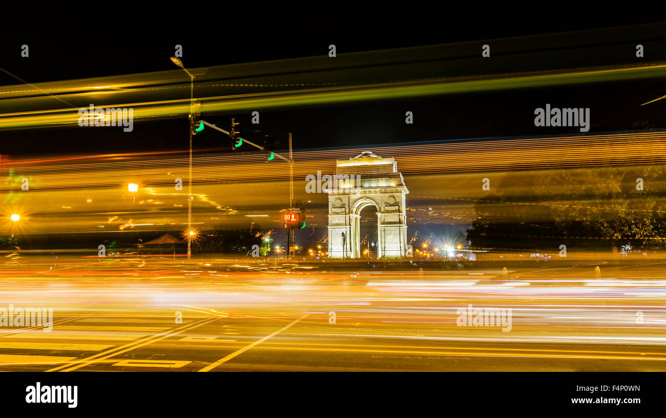 India gate lights night new hi-res stock photography and images - Alamy