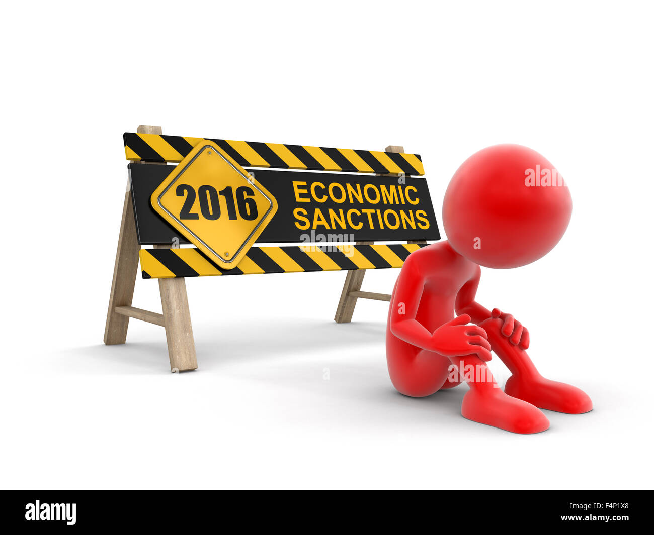 Economic sanctions sign and man. Image with clipping path Stock Photo ...