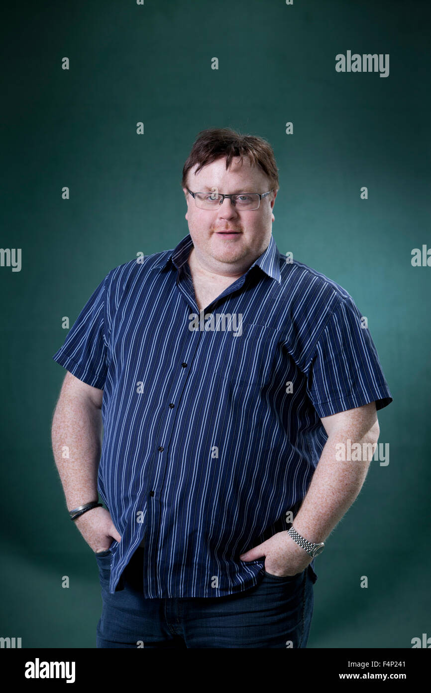 Derek Landy, the Irish author and screenwriter, at the Edinburgh ...