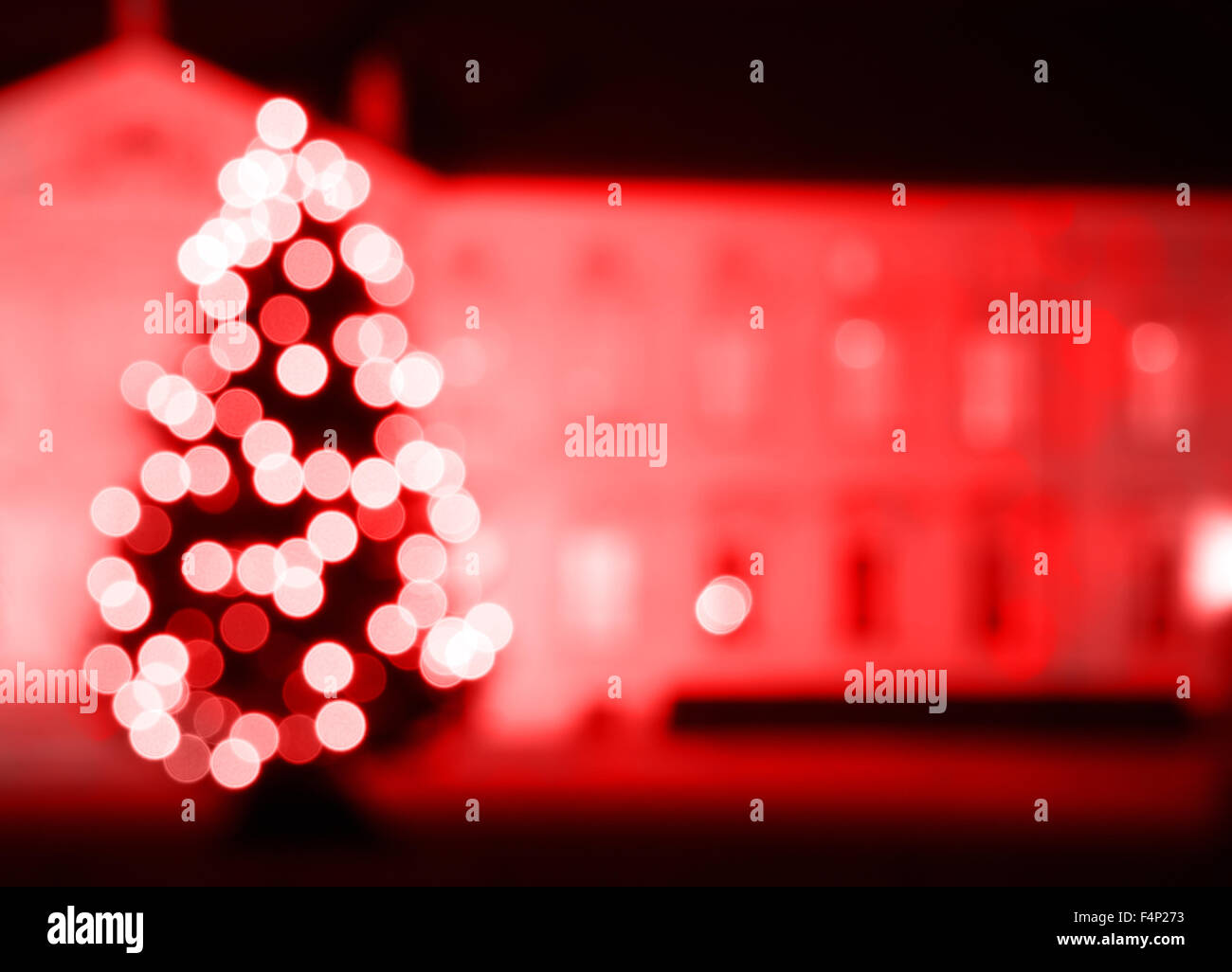 Christmas tree in red Stock Photo - Alamy