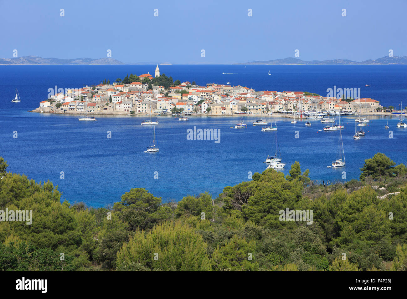Panoramic view of Primosten, Croatia Stock Photo - Alamy