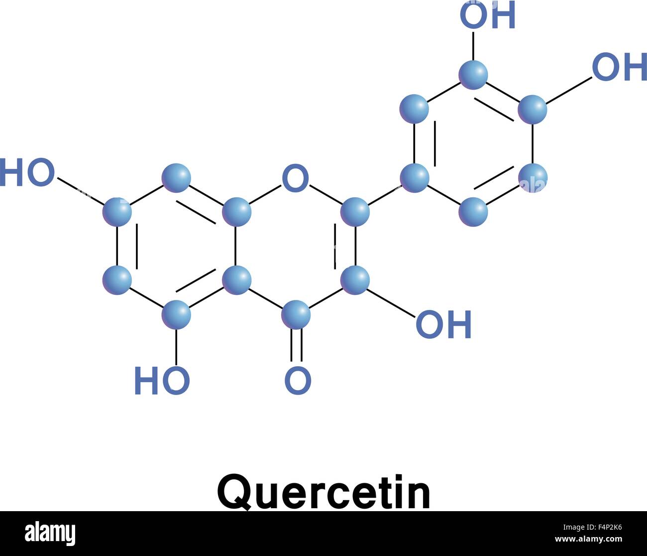 Quercetin molecular Stock Vector Images - Alamy