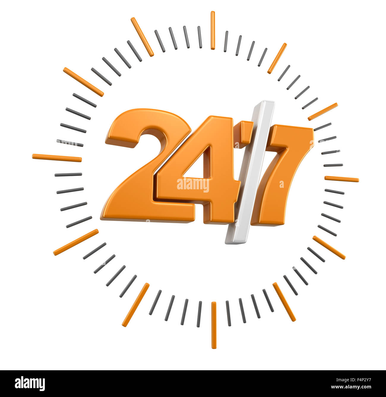 24/7 Sign (clipping path included Stock Photo - Alamy