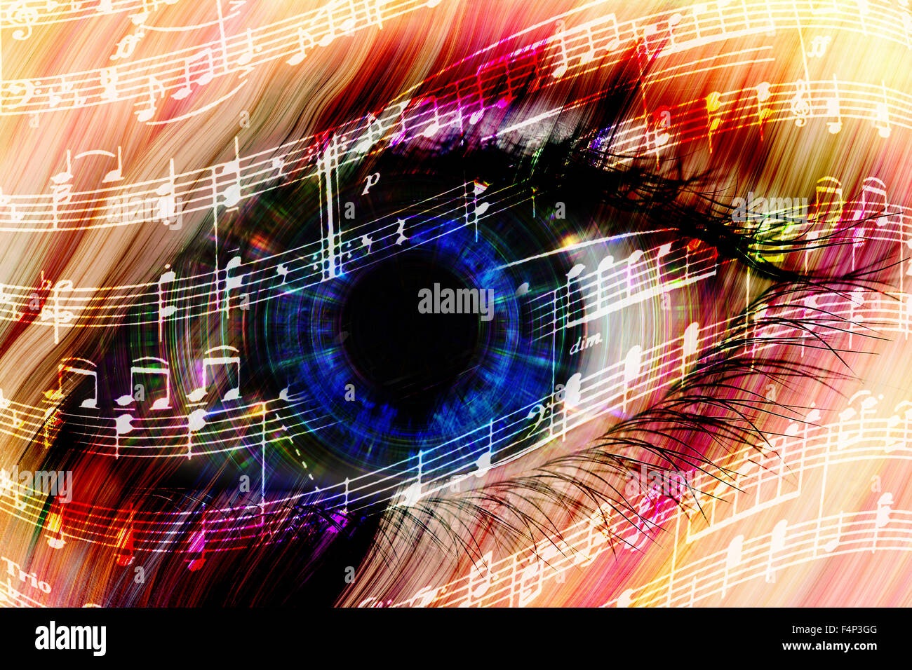 music background with abstract eye Stock Photo - Alamy