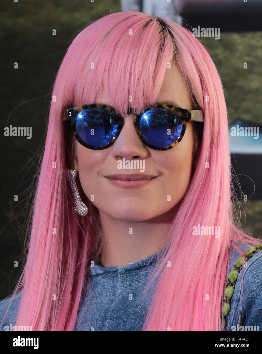 Lily allen attends the pan film premiere hi-res stock photography and ...