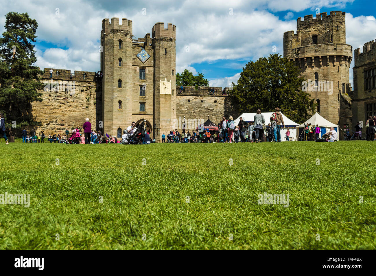 Warwick Castle Central View Stock Photo - Alamy