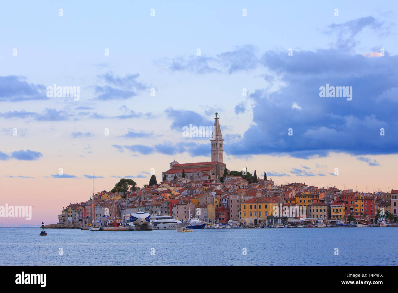 Panoramic view of Rovinj - Rovigno, Croatia in the early morning Stock ...