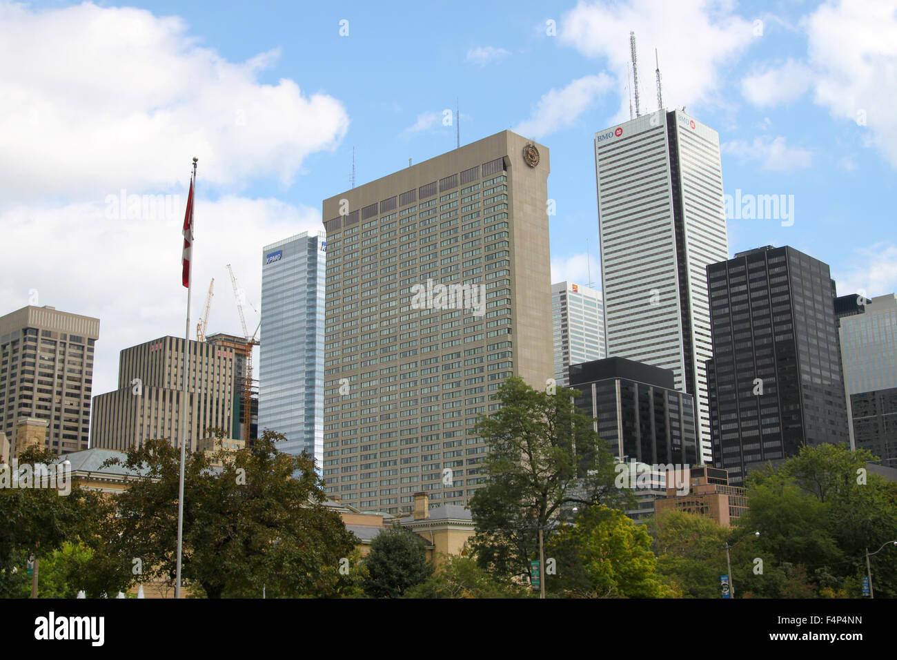 TORONTO, CANADA, SEPT. 18, 2014: Some of the downtown core business ...