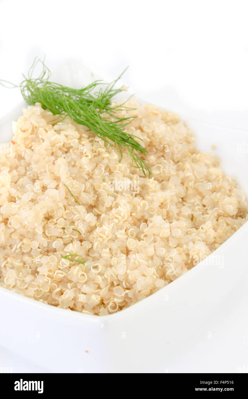 Close up background of cooked quinoa grain Stock Photo - Alamy
