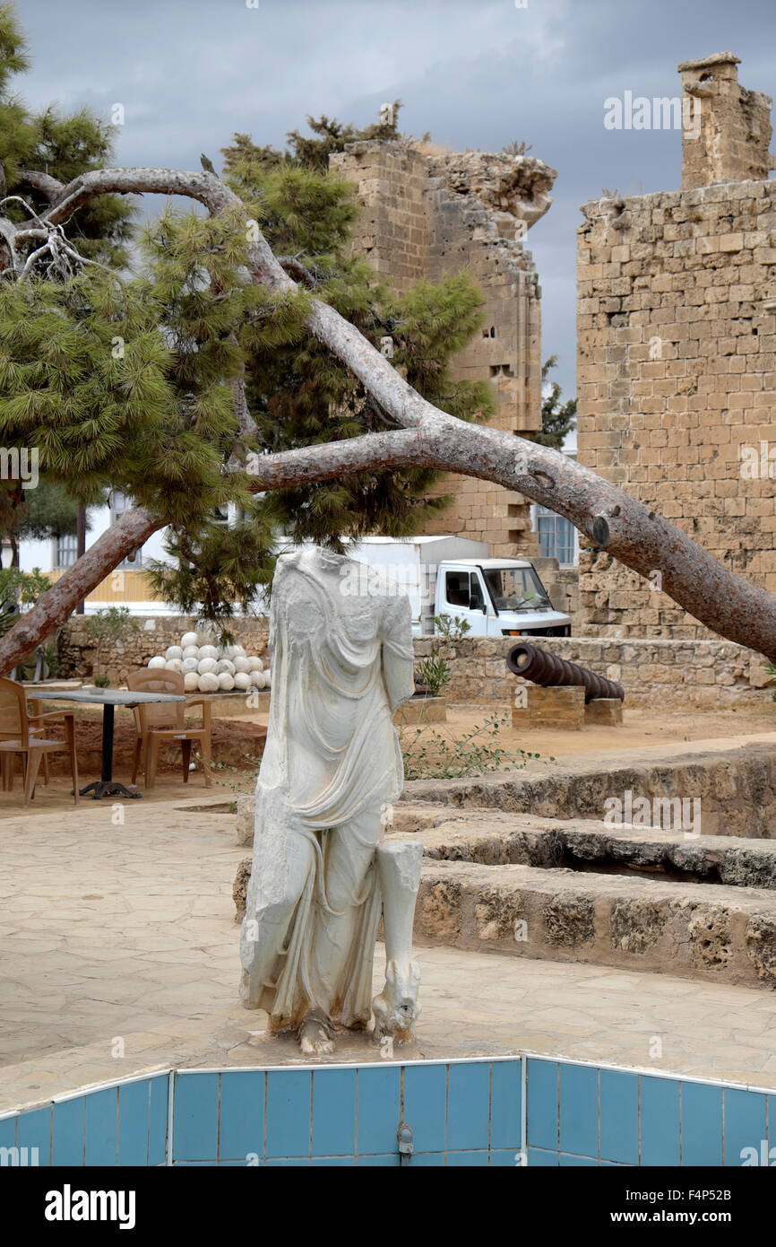 View of headless statue in Palazzo del provedittore "Royal Palace" in ...
