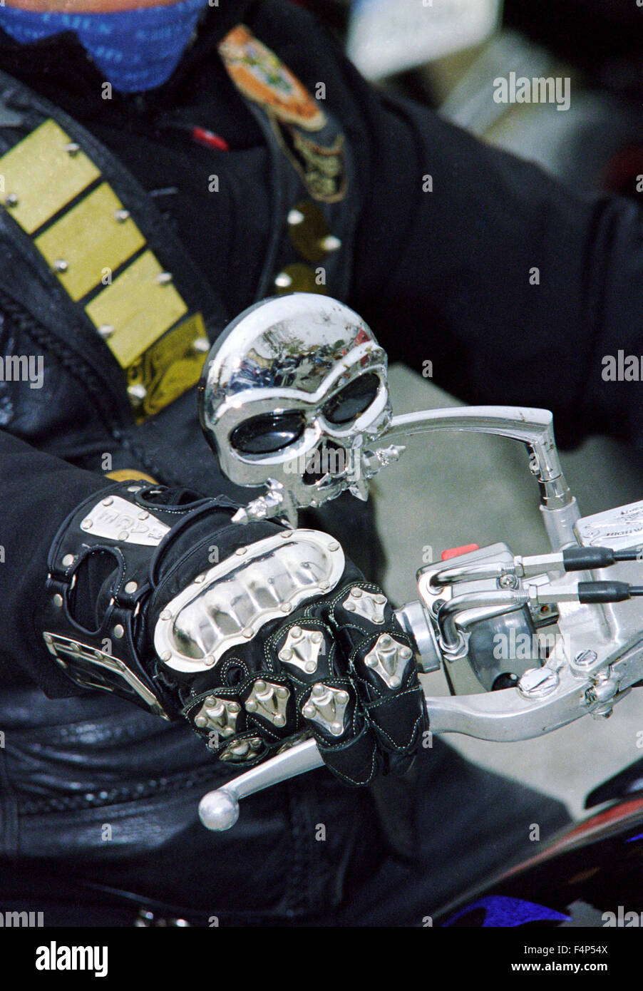 Skull Detail of Motorcycle Stock Photo - Alamy