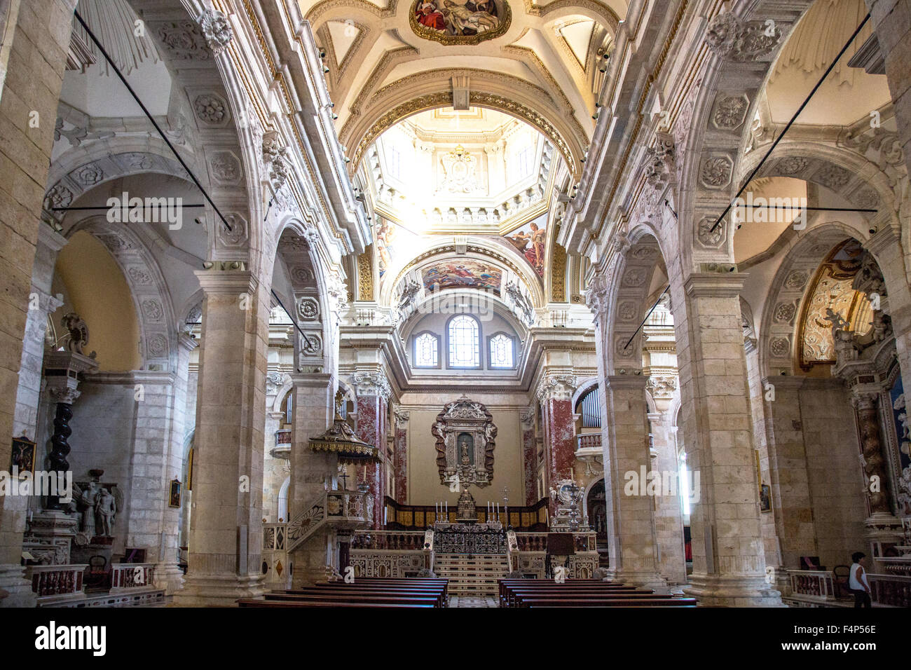 Interior of Santa Maria Cathedral Castello, Cagliari, Sardinia, Italy ...