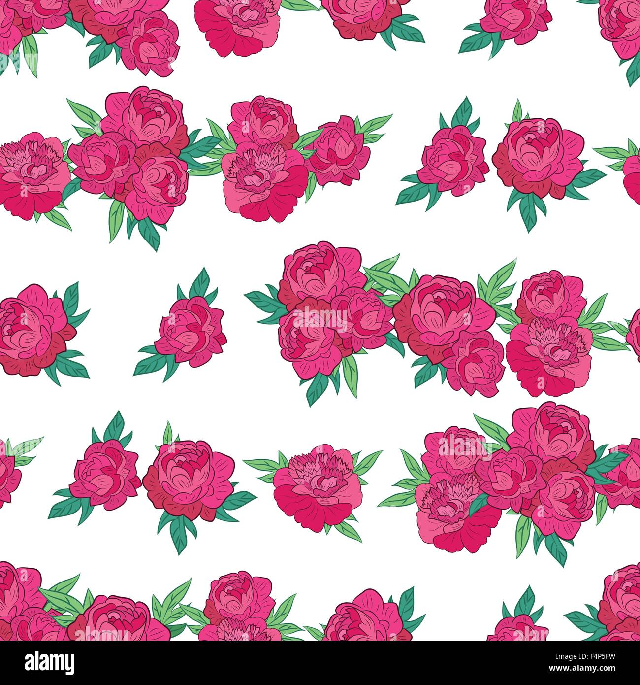 Seamless pattern with pink peonies Stock Vector Image & Art - Alamy
