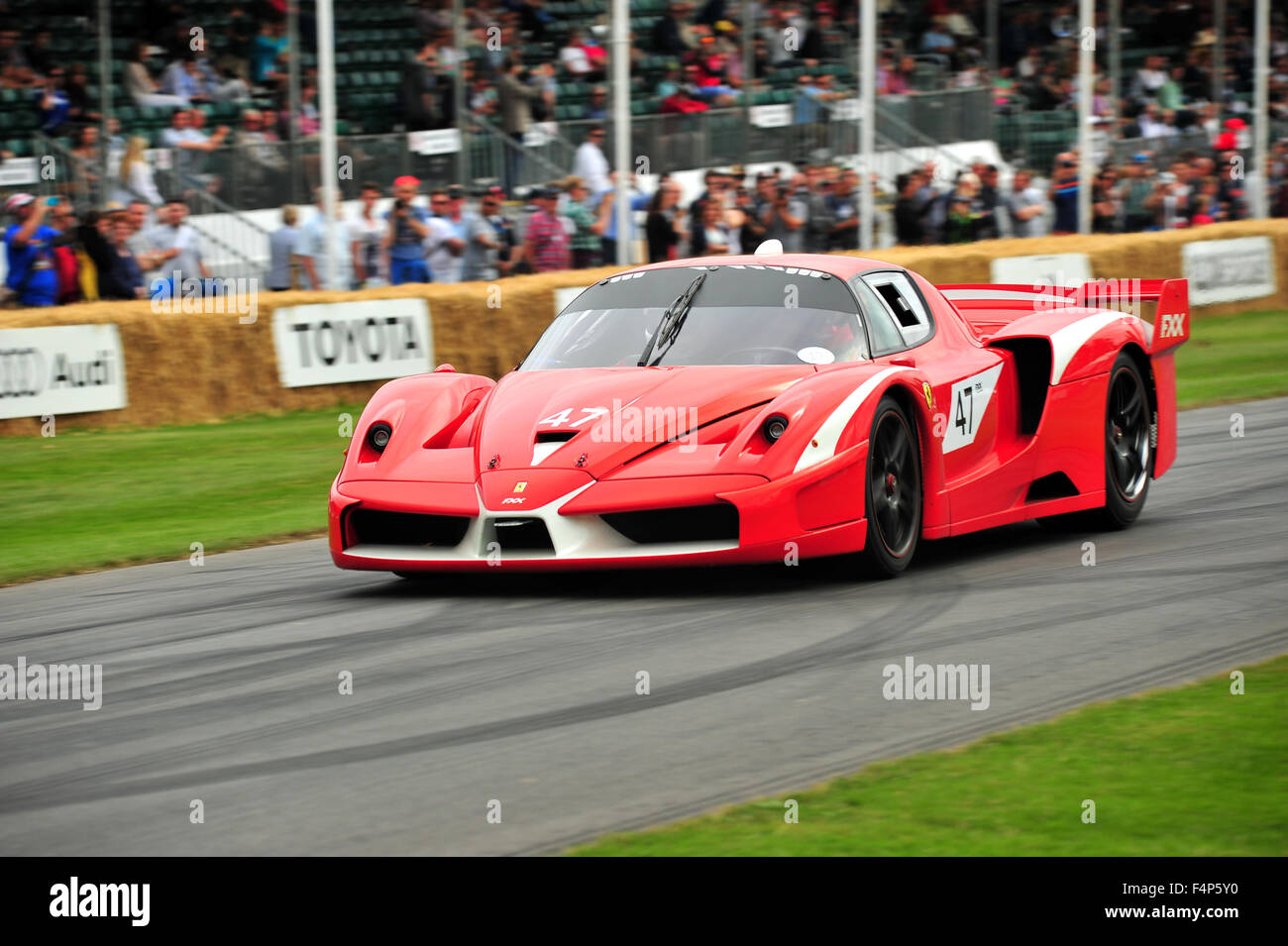 A red Ferrari FXX-K at the Goodwood Festival of Speed in the UK Stock ...