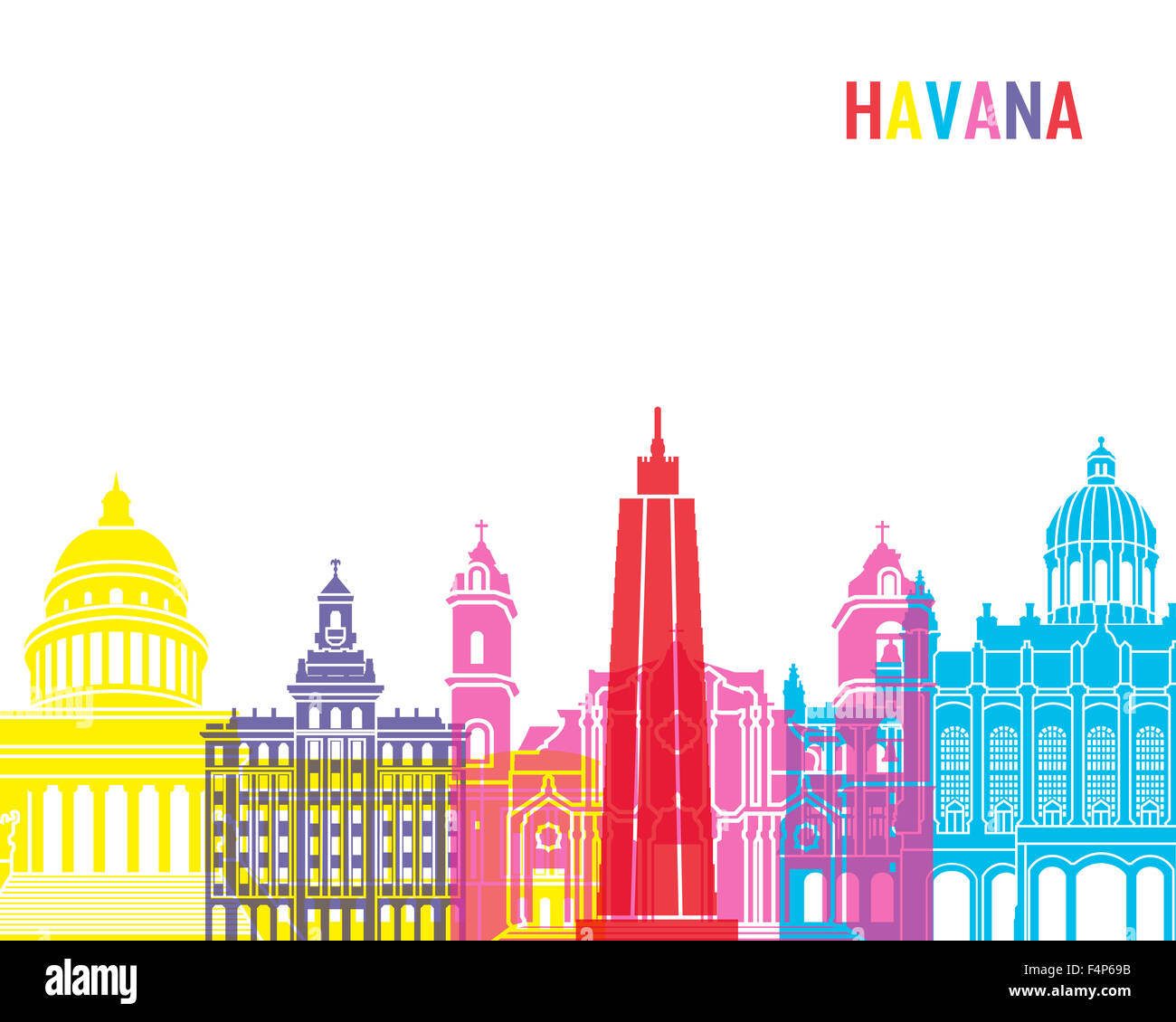 Havana skyline illustration hi-res stock photography and images - Alamy