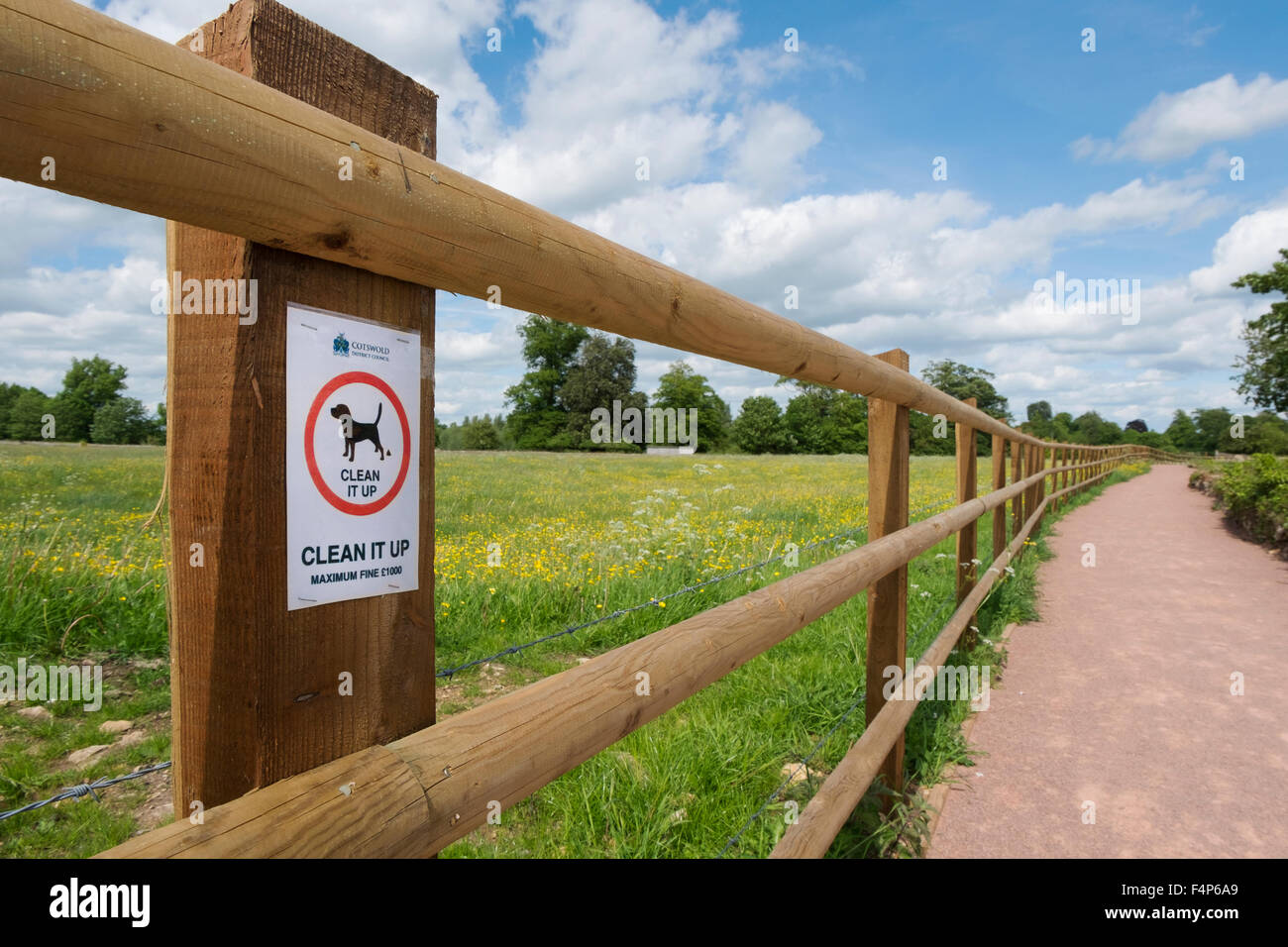 Sign warning dog owners to clean up hi-res stock photography and images ...