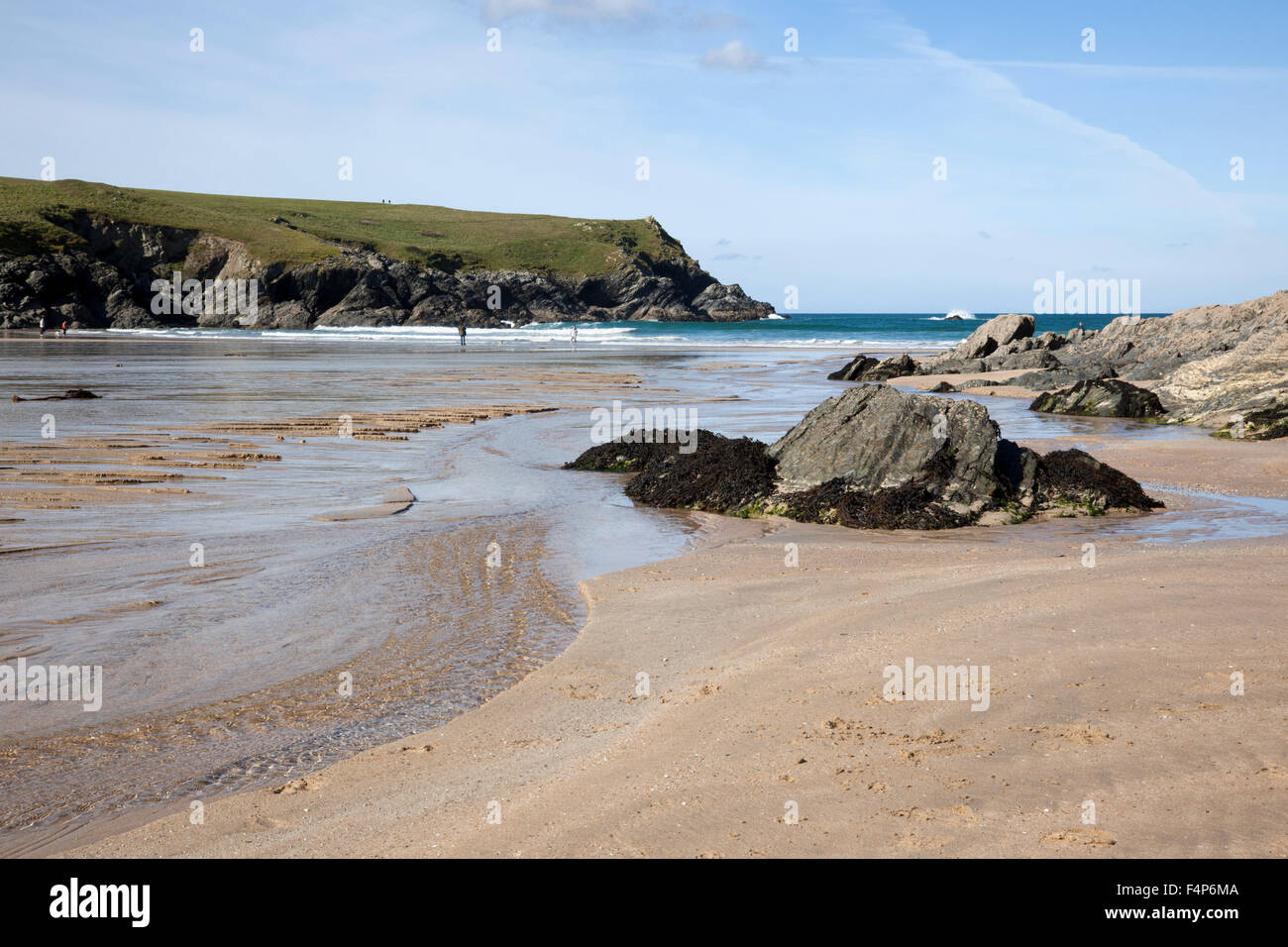 Porth Joke or Polly Joke beach, near Crantock, Cornwall, England, UK ...
