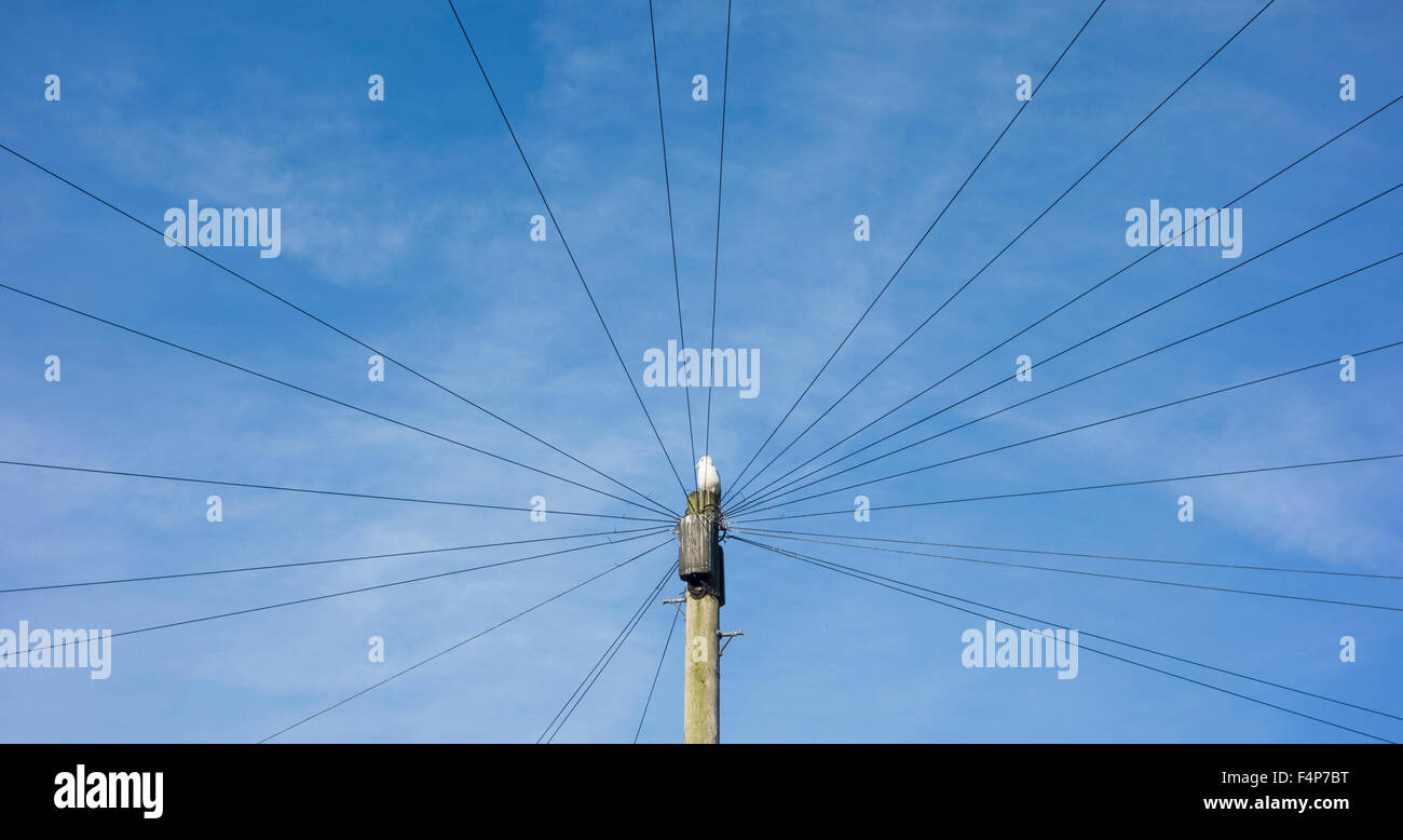 Telegraph pole wires hi-res stock photography and images - Alamy