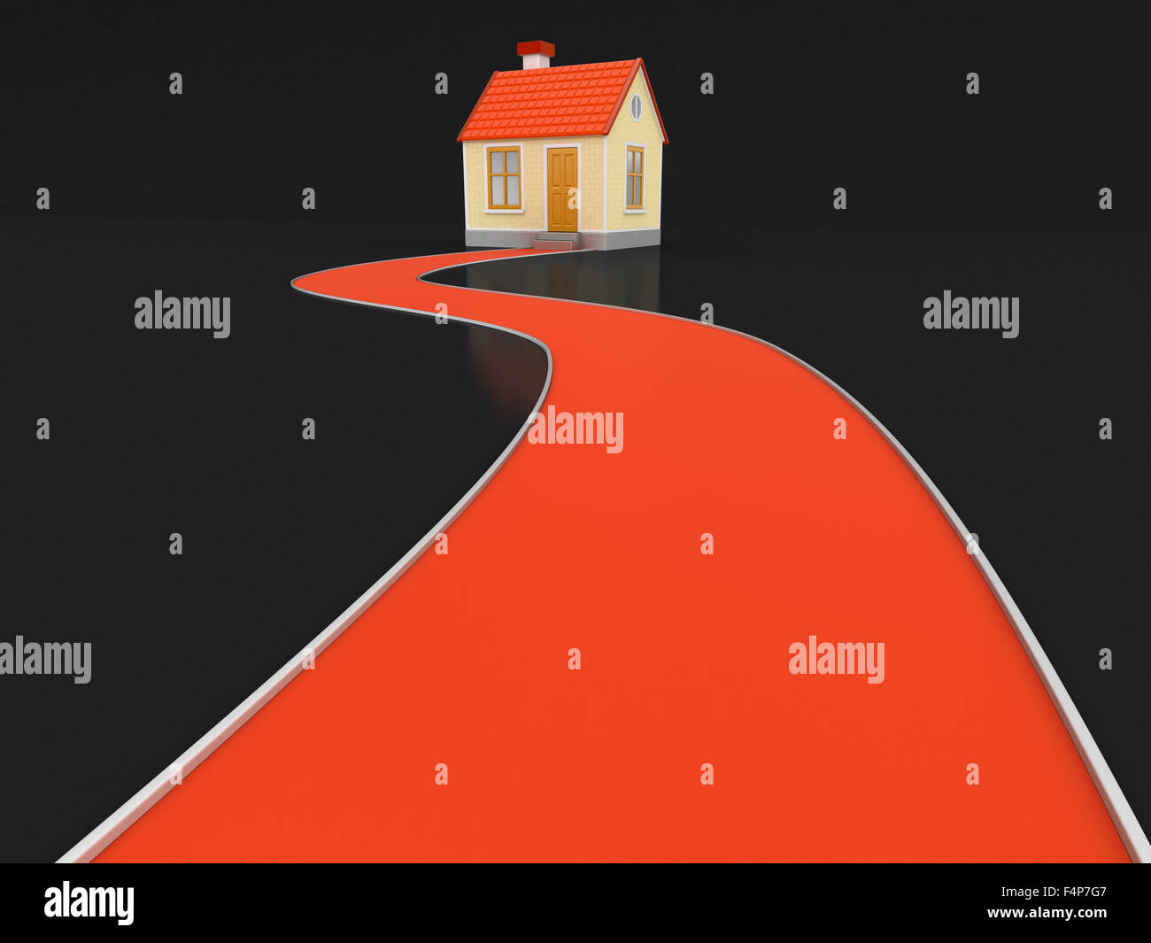 Way to House. Image with clipping path Stock Photo - Alamy