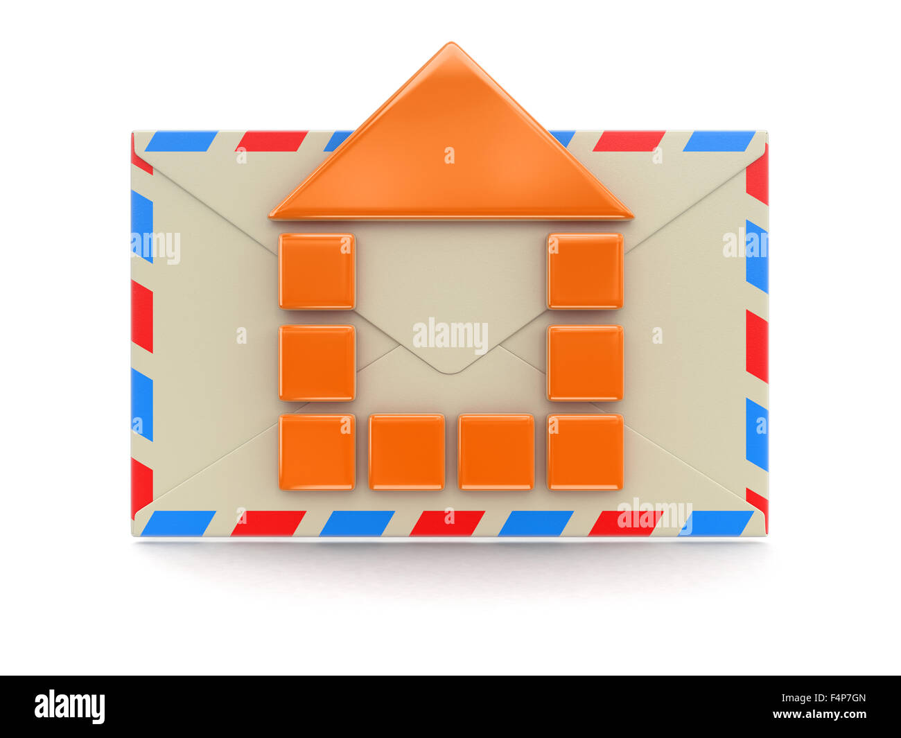 Letter with house (clipping path included Stock Photo - Alamy