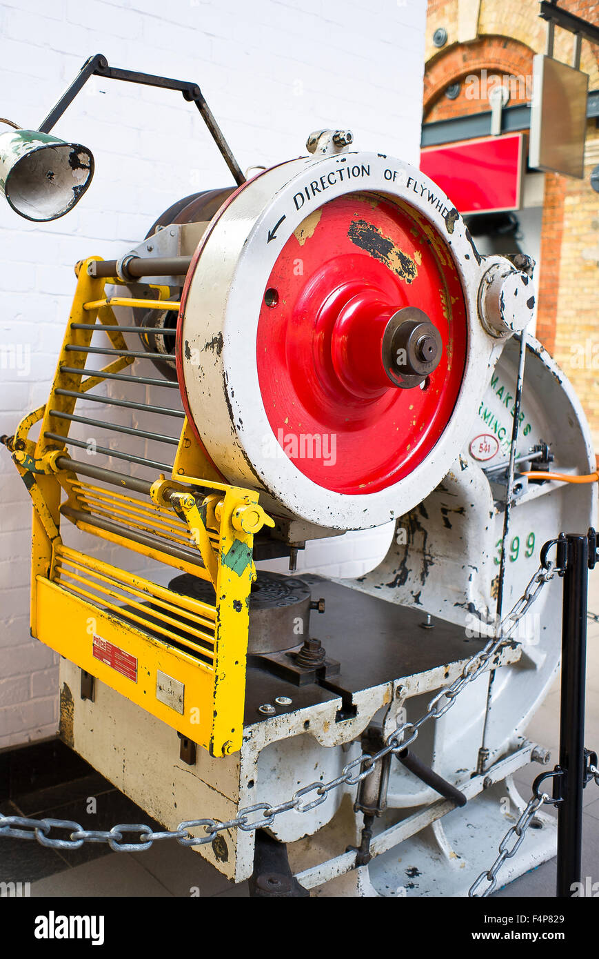 Old industrial machine tool feature in Swindon Designer Outlet Centre ...