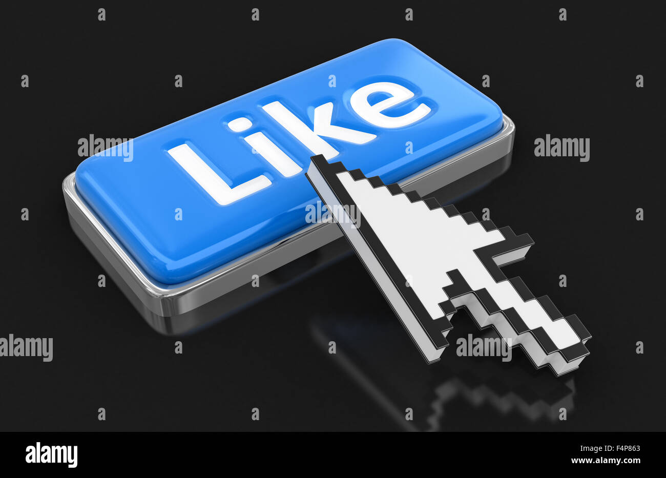 Cursor and like. Image with clipping path Stock Photo - Alamy