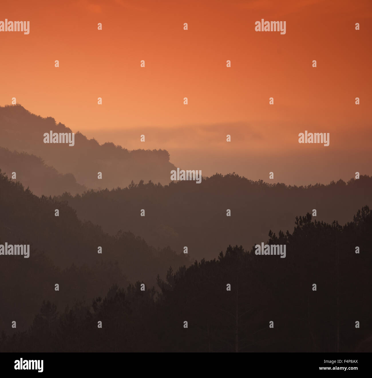Mountains on sunset Stock Photo - Alamy