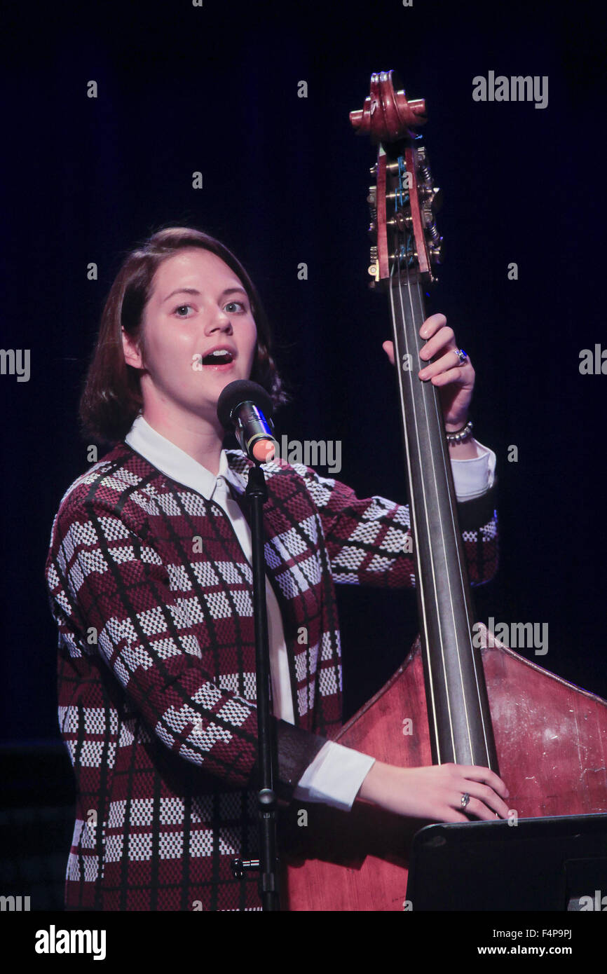 Ny, NY, USA. 17th Oct, 2015. Kate Davis performs at Symphony Space ...