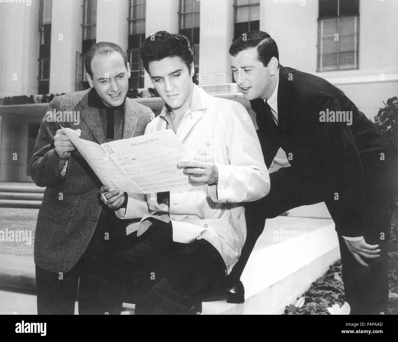 Mike Stoller, Elvis Presley, Jerry Leiber / Jailhouse Rock 1957 Stock ...