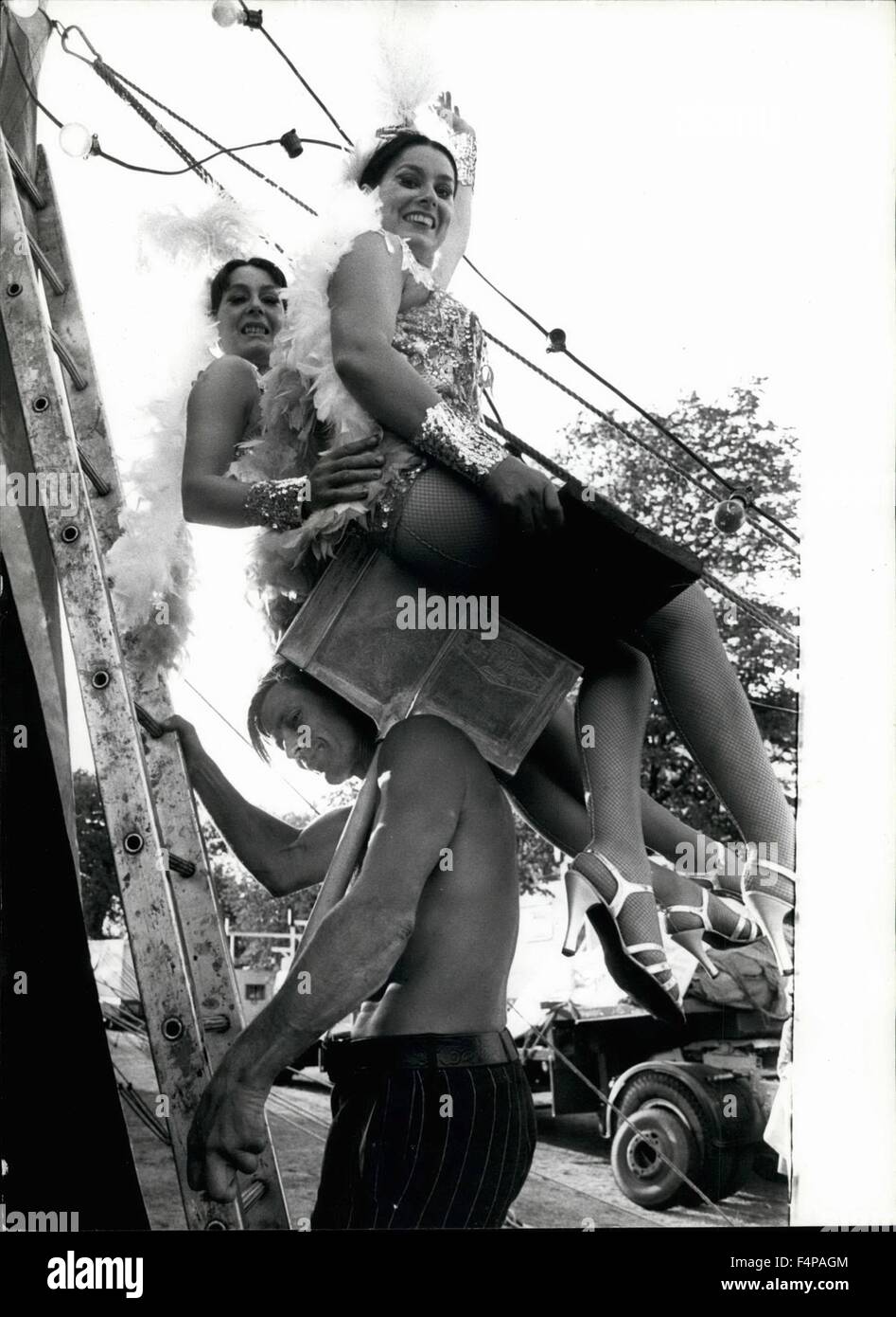 1965 - Bernie Gill showing his might. Instead of the normal 72 bricks ...