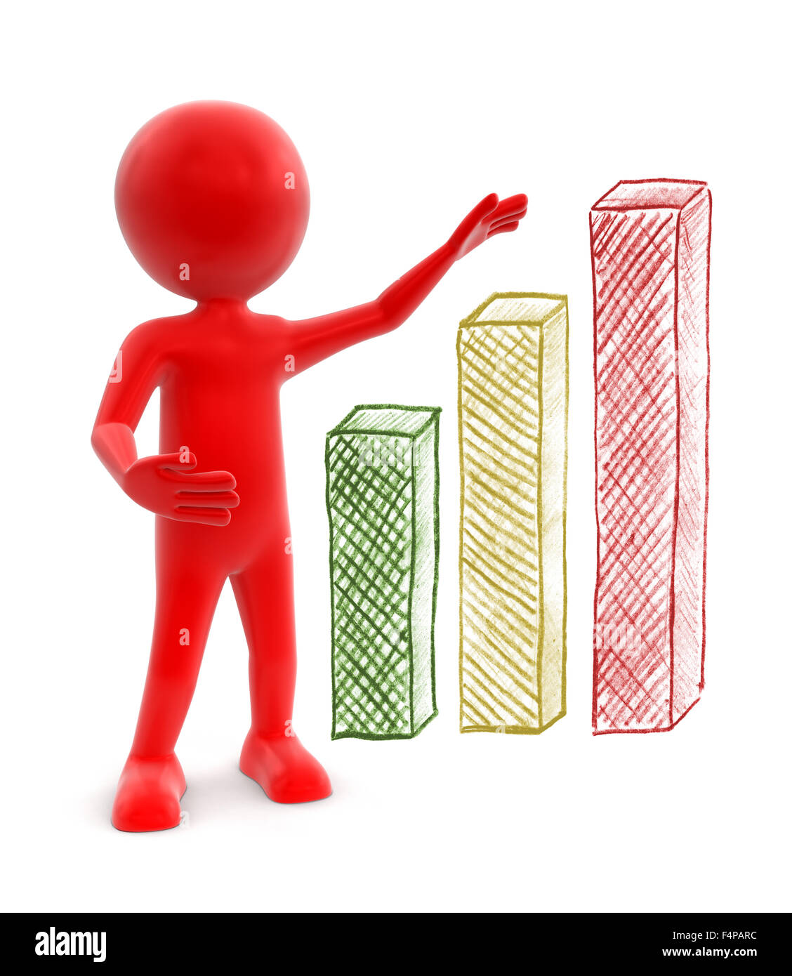 Man and Graph (clipping path included Stock Photo - Alamy