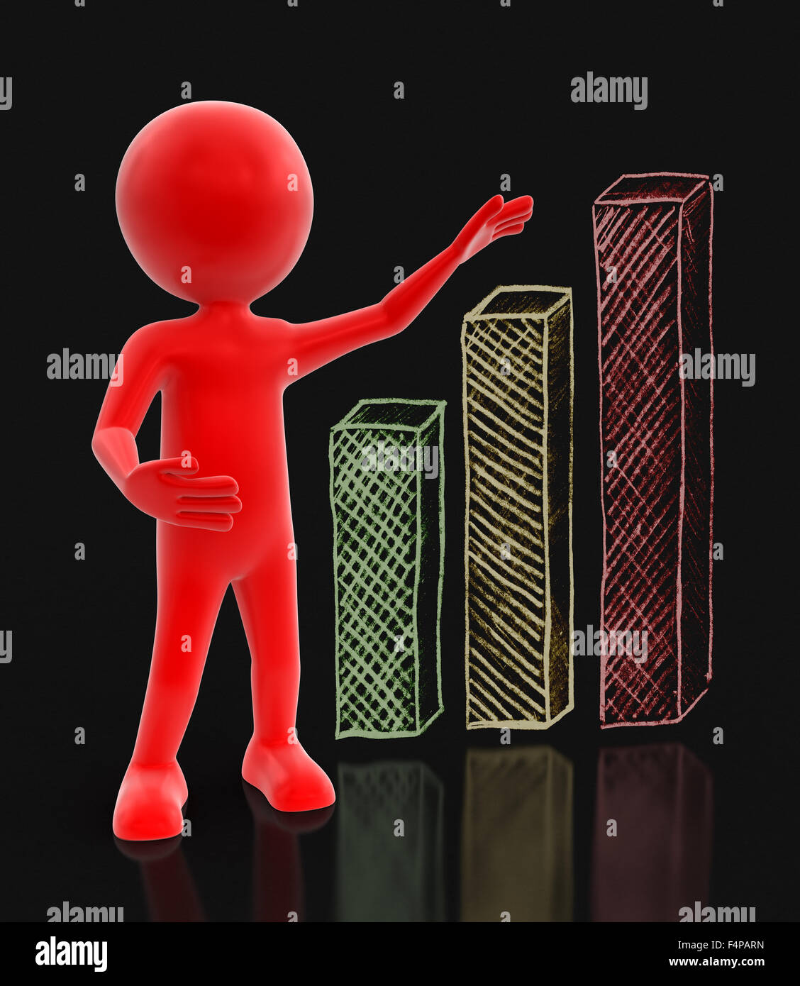 Man and Graph (clipping path included Stock Photo - Alamy