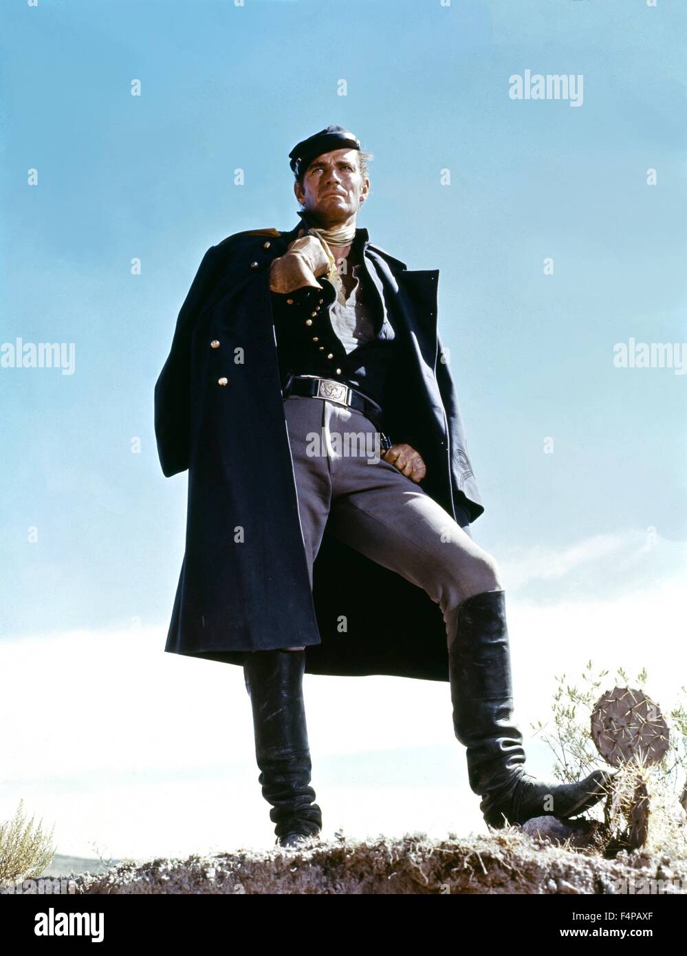 Charlton Heston / Major Dundee 1965 directed by Sam Peckinpah Stock ...