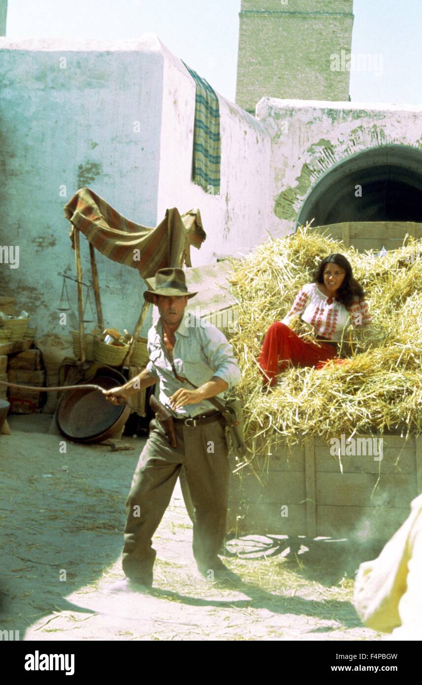 Harrison Ford, Karen Allen Raiders Of The Lost Ark 1981 directed by ...
