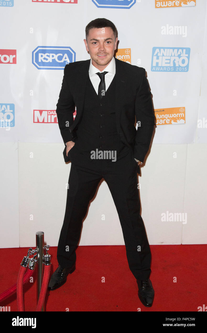 London, UK. 21st Oct, 2015. Singer Ray Quinn. Daily Mirror & RSPCA ...