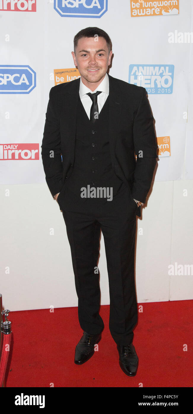 London, UK. 21st Oct, 2015. Singer Ray Quinn. Daily Mirror & RSPCA ...