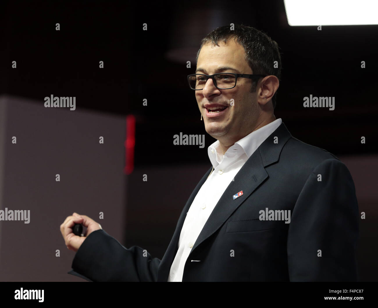 Ann Arbor, Michigan, USA. 21st Oct, 2015. Russell Weiner, president of ...