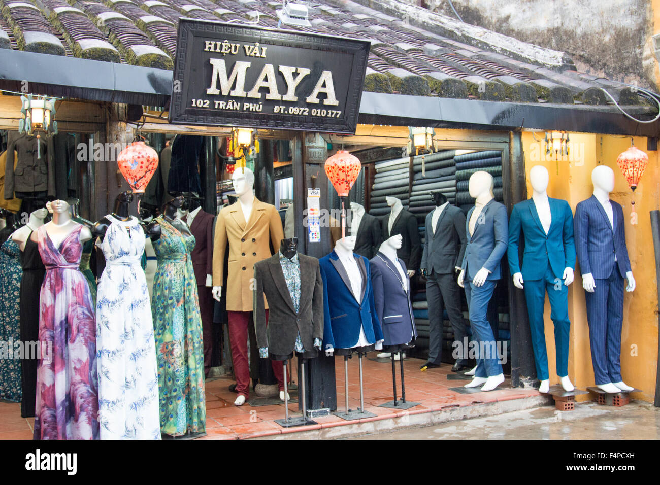 Maya Tailors shop store in Hoi An ancient town,central coast of Vietnam ...