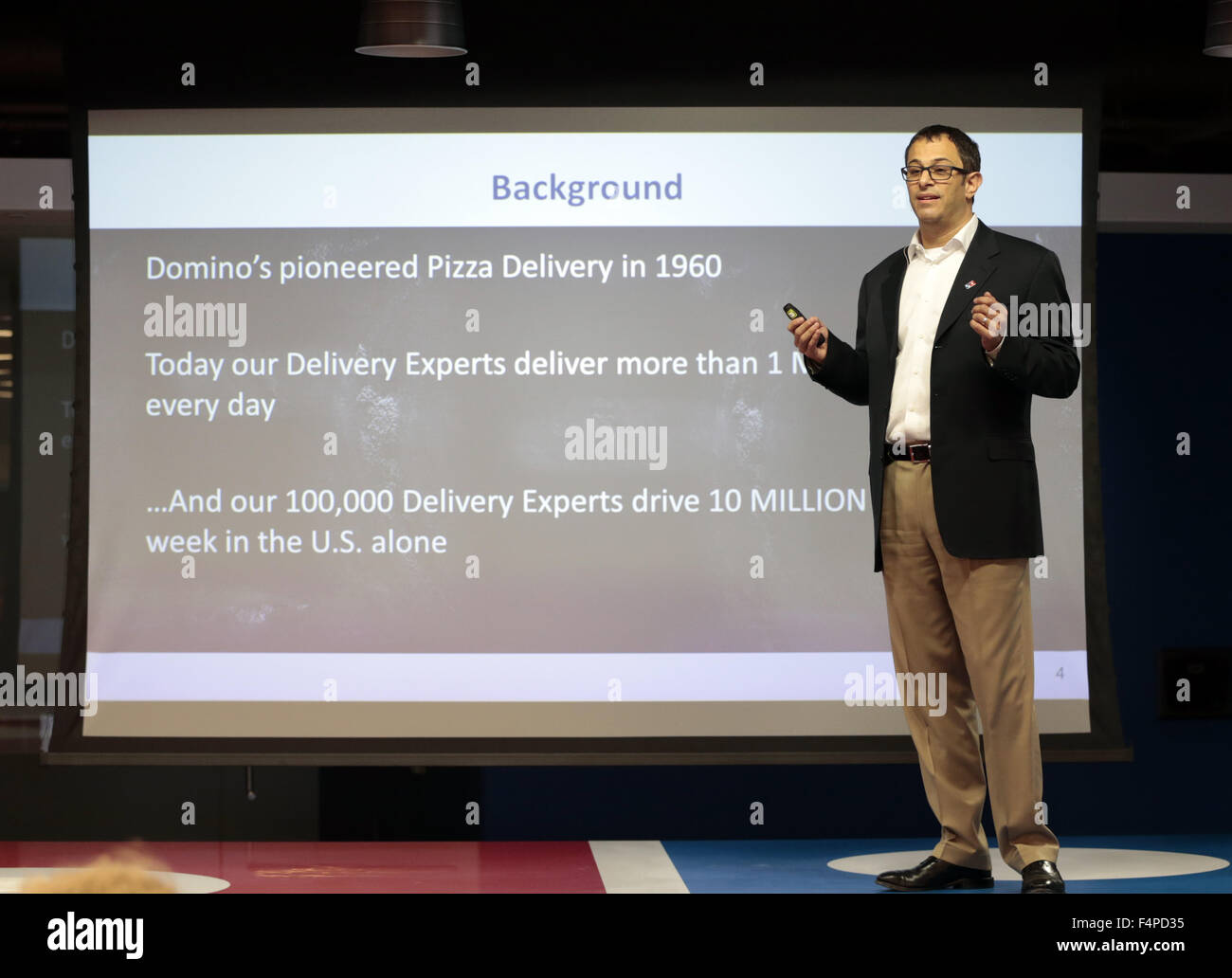 Ann Arbor, Michigan, USA. 21st Oct, 2015. Russell Weiner, president of ...