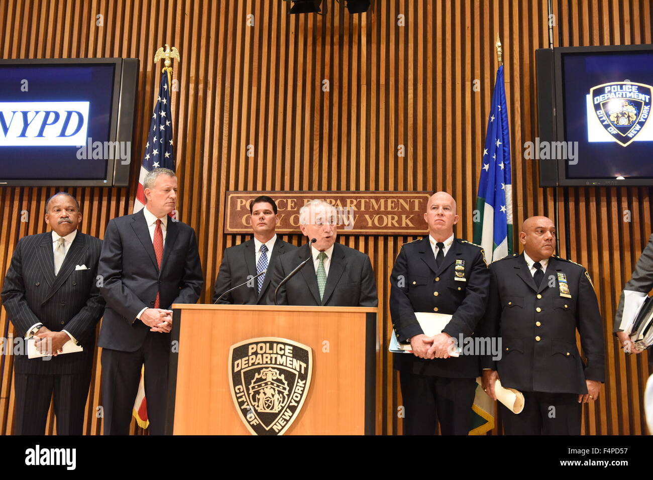 New York City, United States. 21st Oct, 2015. NYPD commissioner William ...