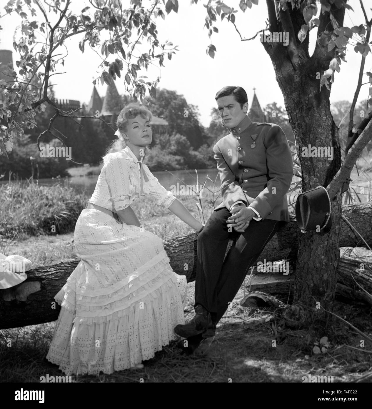 Romy Schneider and Alain Delon / Christine / 1958 directed by Pierre ...