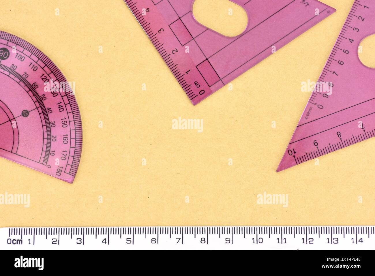 A close up photo of a geometry set Stock Photo - Alamy