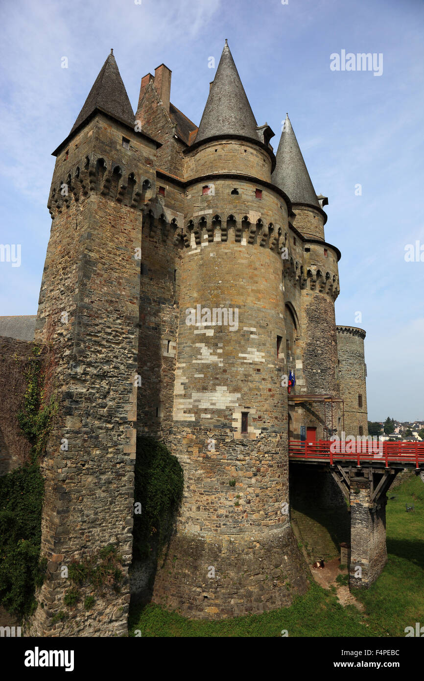 France, Brittany, the medieval castle of Vitre Stock Photo - Alamy