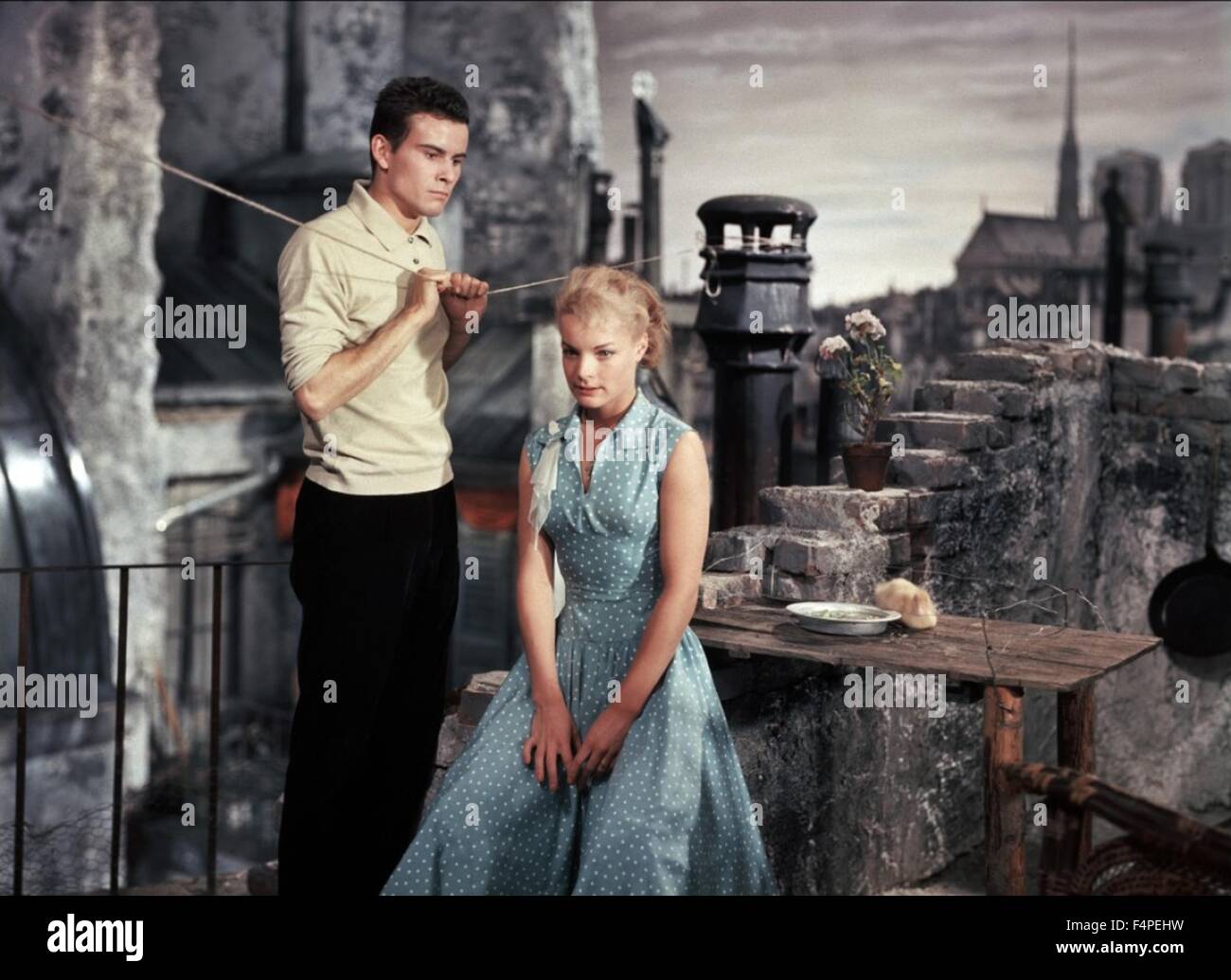 Horst Buccholz and Romy Schneider / Monpti / 1957 directed by Helmut ...