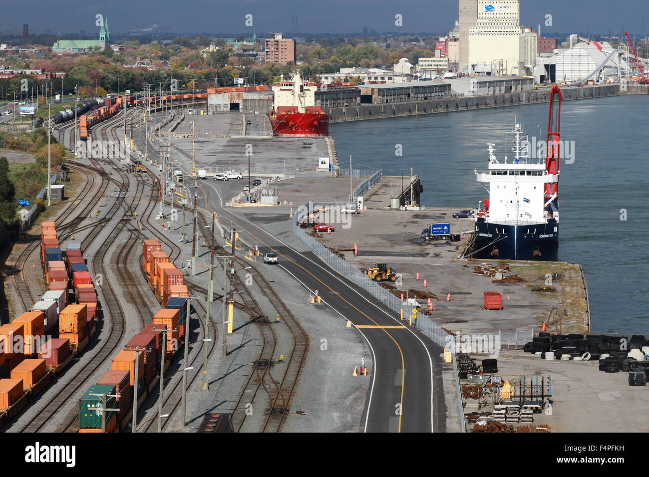 The Old Port railway lines in Montreal, Quebec Stock Photo - Alamy