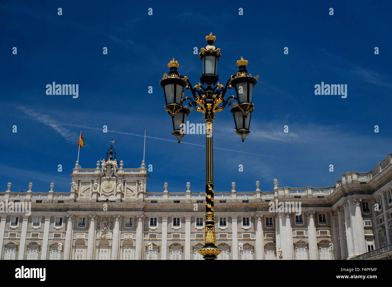 Spain, Madrid, Royal Palace, Courtyard, Street Lamp Stock Photo - Alamy