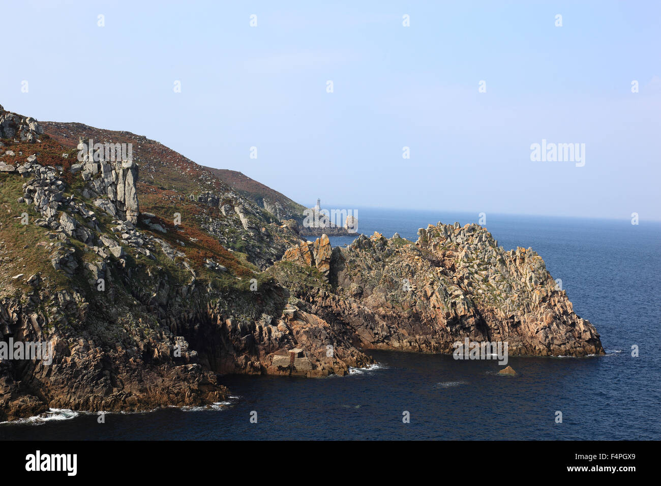 France, Brittany, scenic at the Cap Sizun, between Pointe du Van ...